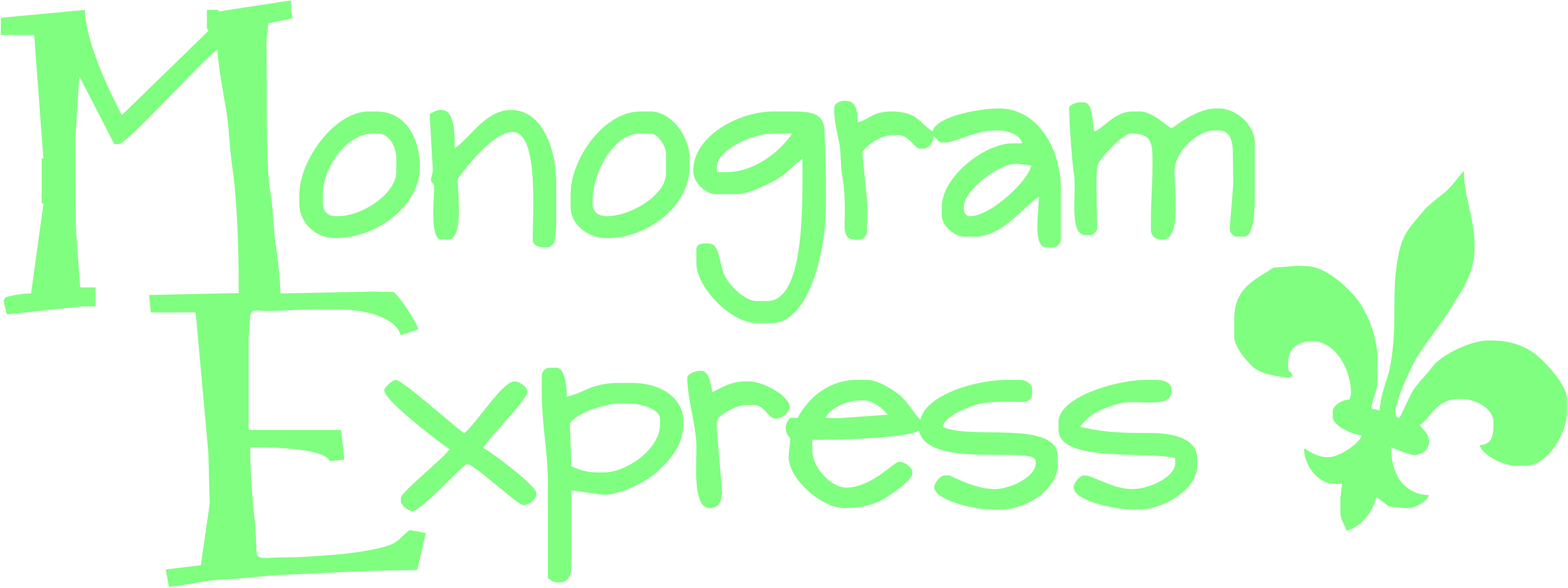 watermark words green